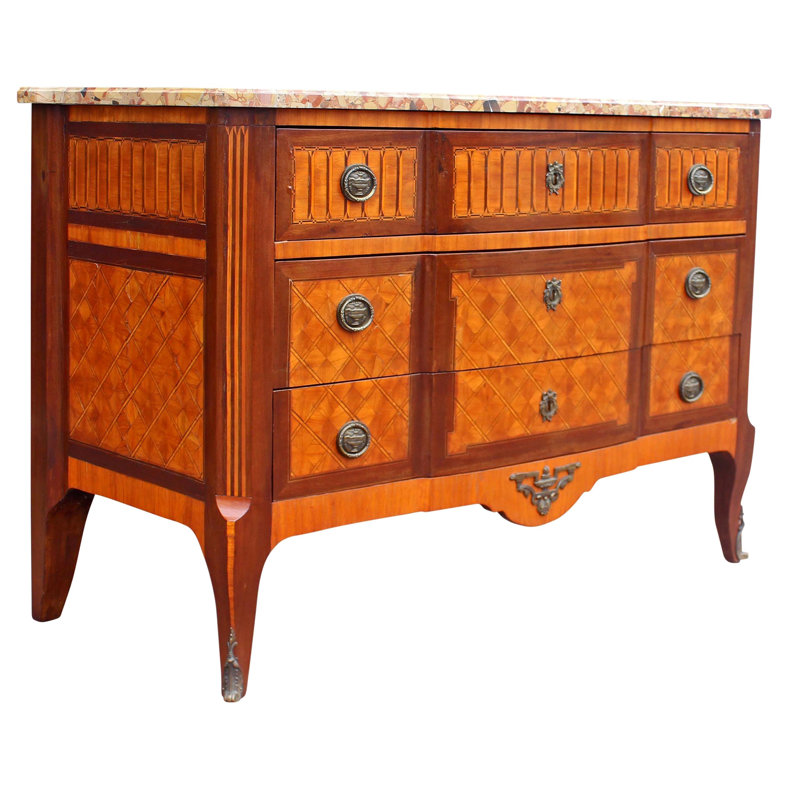Ebony and Pear Wood Bureau/Commode, France, 1940s at 1stDibs