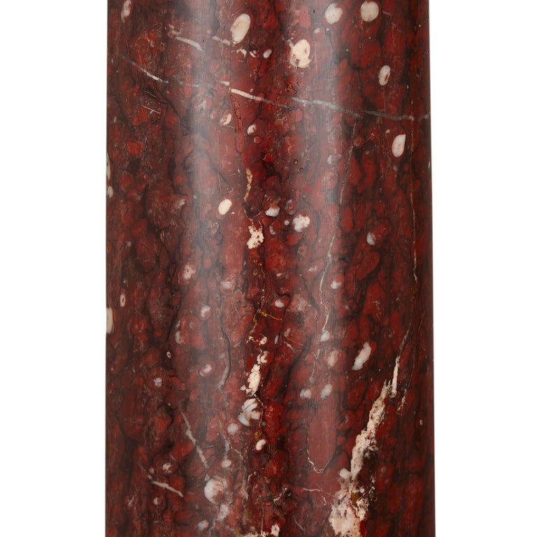 French, Neoclassical Gilt-Bronze and Rouge Griotte Marble Pedestal For ...