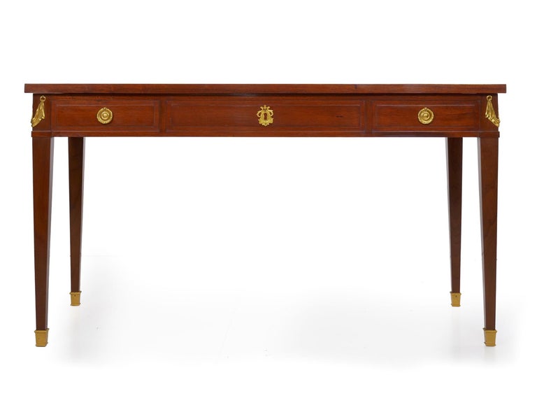 French Neoclassical Mahogany Writing Table Desk by Mercier Frères ...