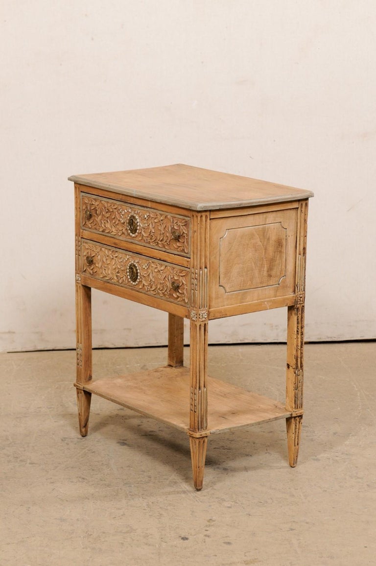 French Neoclassical Nicely-Carved Side Chest w/Lower Shelf, 19th C. For ...