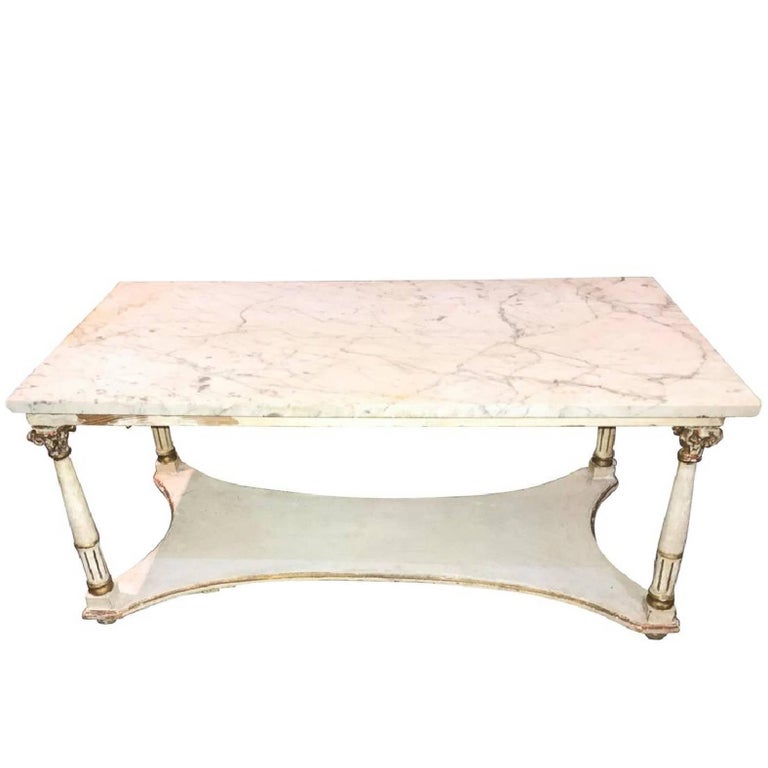 French Neoclassical Painted Coffee Table at 1stDibs
