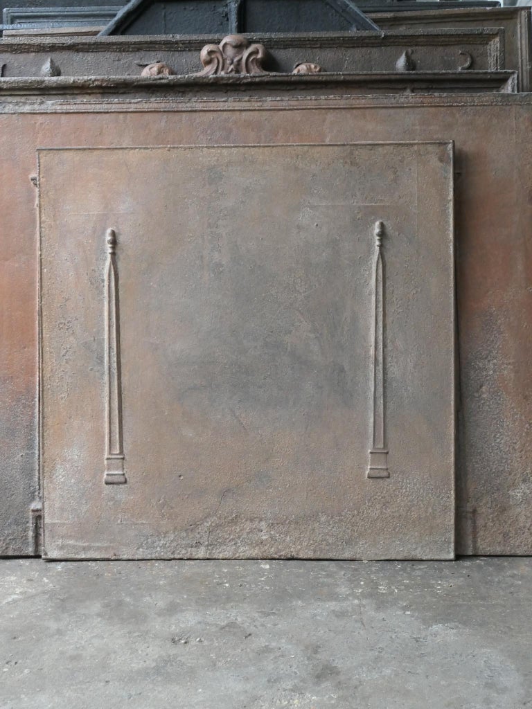French, Neoclassical 'Pillars of Freedom' Fireback, 18th - 19th Century ...