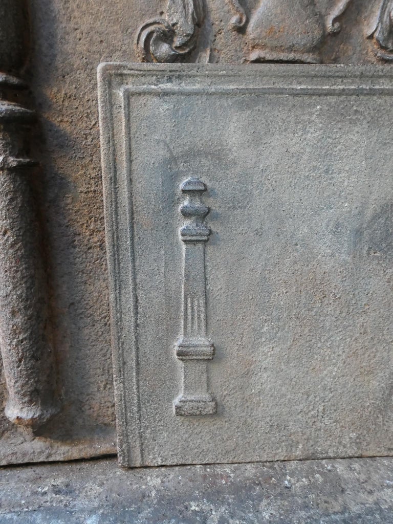 French Neoclassical 'Pillars of Freedom' Fireback, 18th-19th Century ...