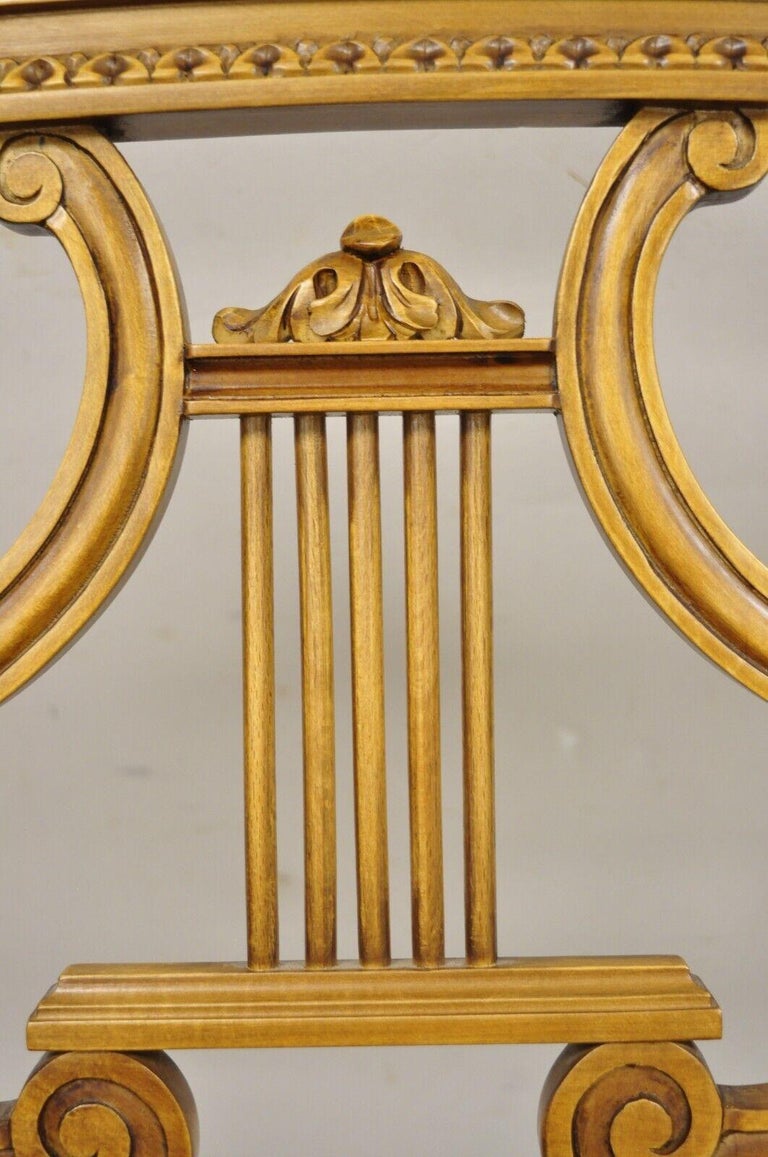 French Neoclassical Style Adjustable Lyre Harp Form Wooden Music ...