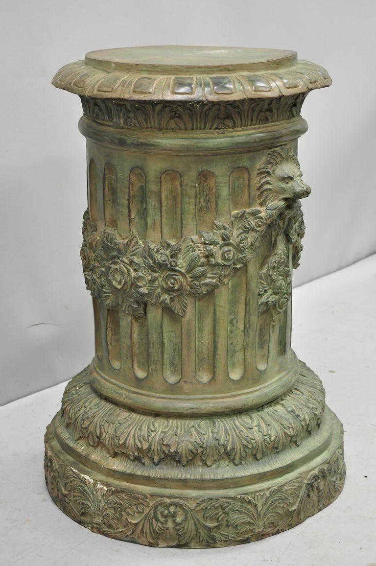 French Neoclassical Style Bronze Fluted Column Pedestal Dining Center ...