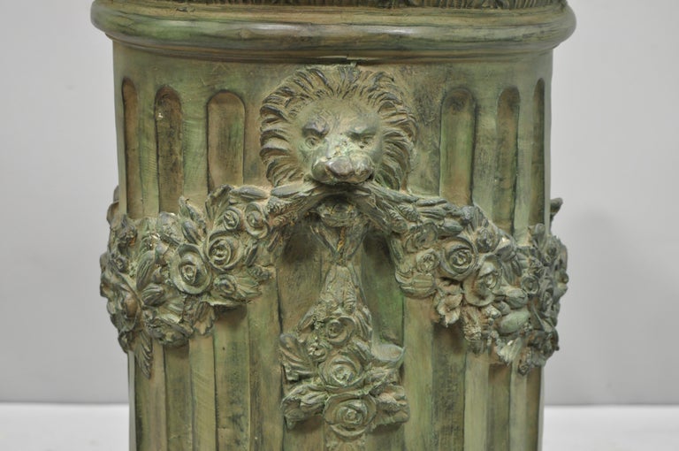 French Neoclassical Style Bronze Fluted Column Pedestal Dining Center ...