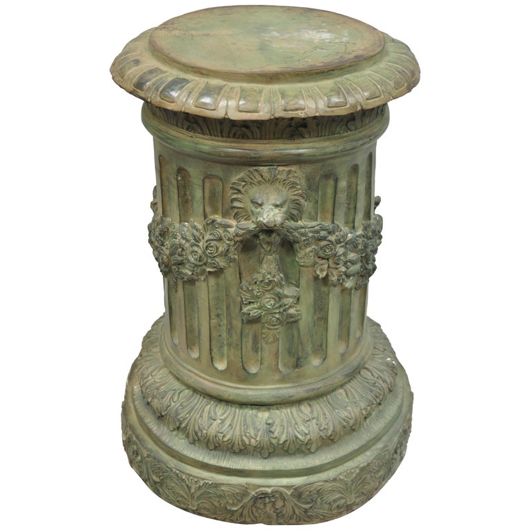 French Neoclassical Style Bronze Fluted Column Pedestal Dining Center ...