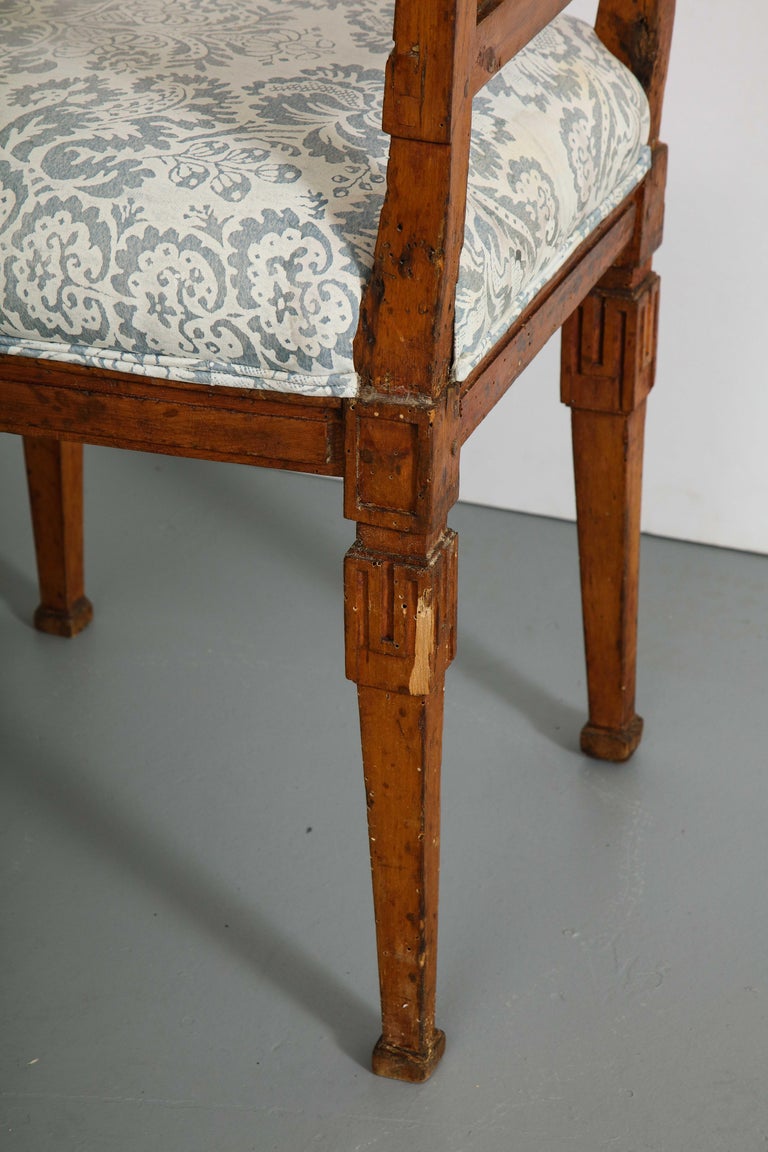 French Neoclassical Style Carved Oak Side Chair For Sale at 1stDibs