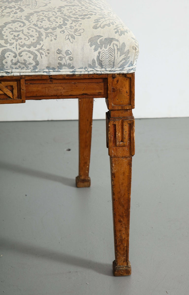 French Neoclassical Style Carved Oak Side Chair For Sale at 1stDibs