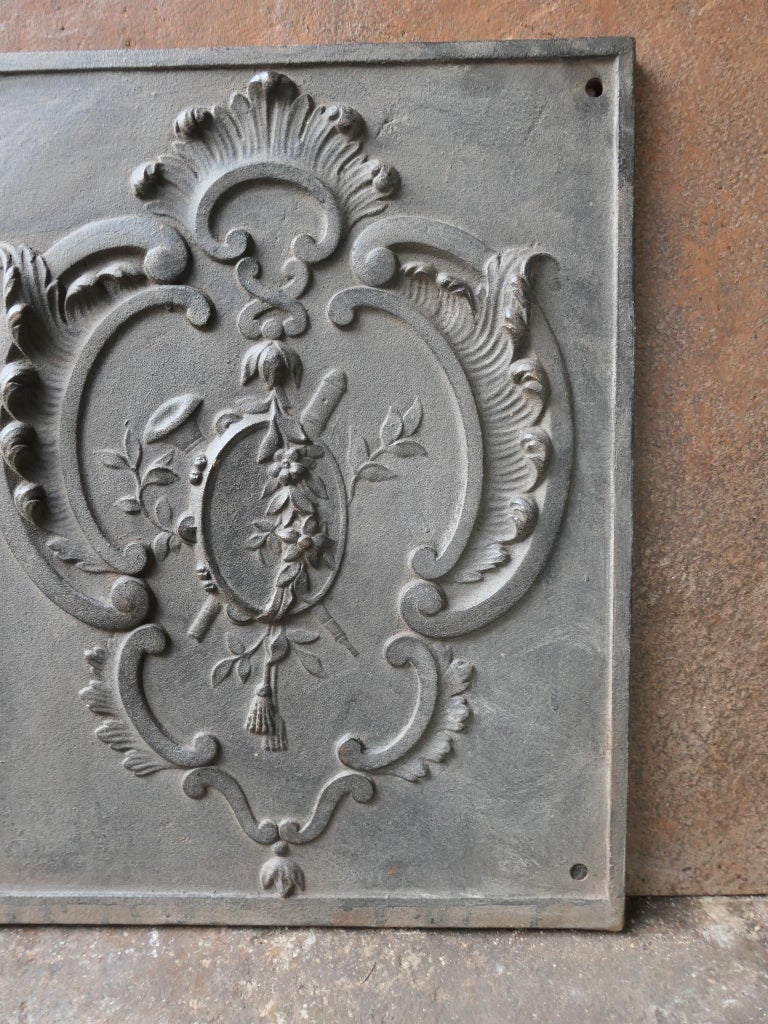 French Neoclassical Style 'Decorative' Fireback For Sale at 1stDibs
