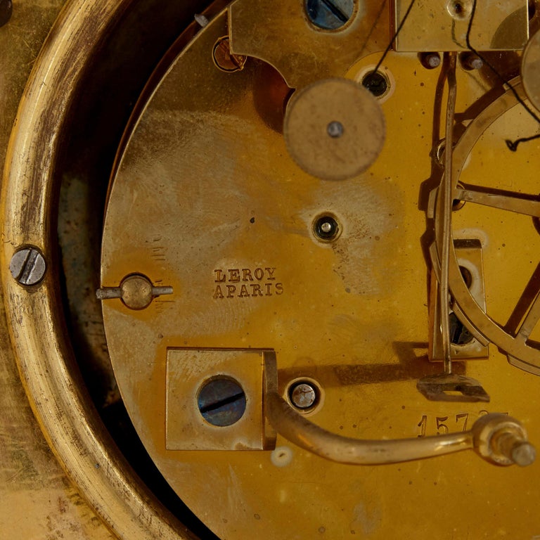 French Neoclassical Style Lyre-Form Gilt Bronze Clock For Sale at ...