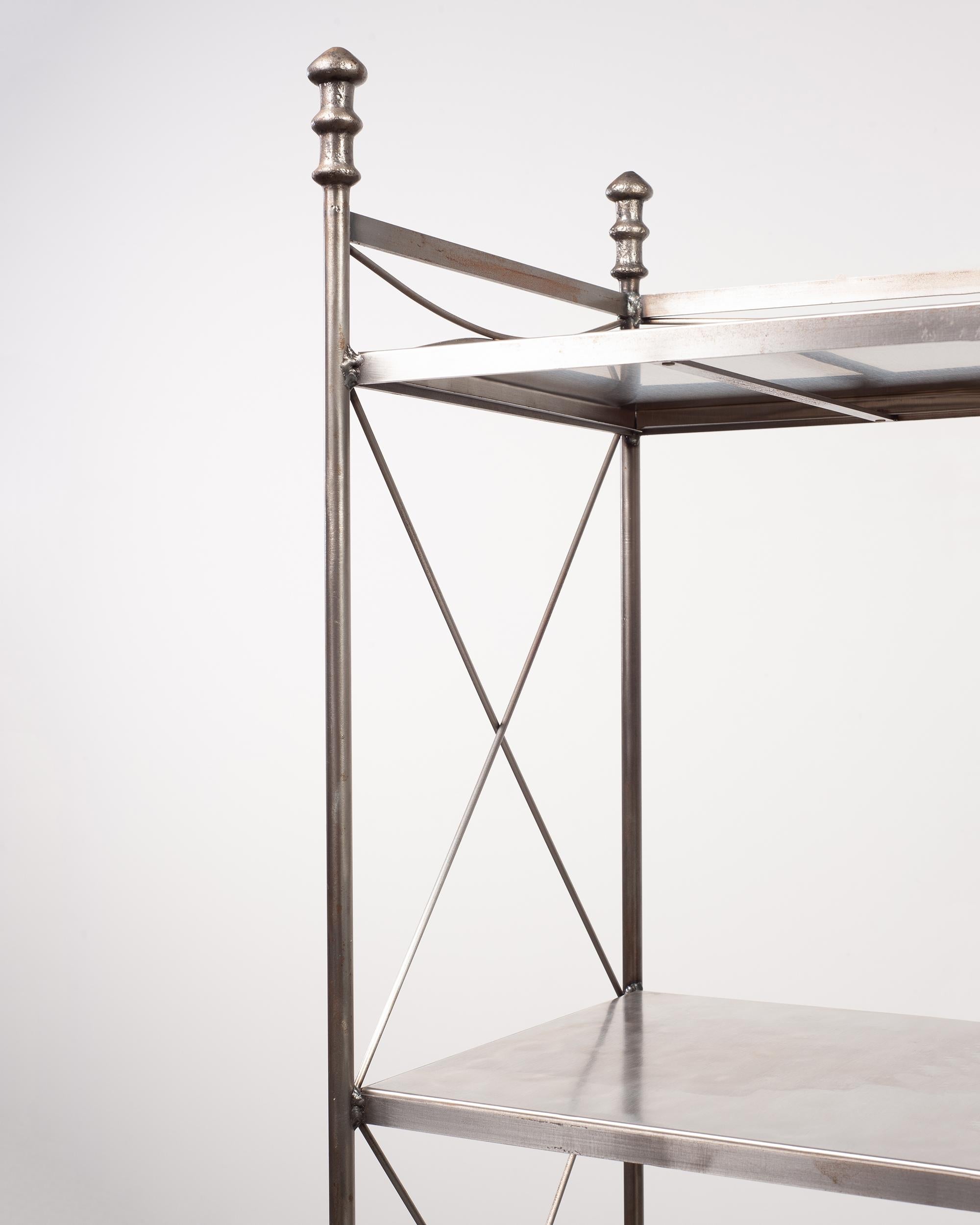 French Neoclassical Style Five Tier Steel Étagère Shelves For Sale at ...