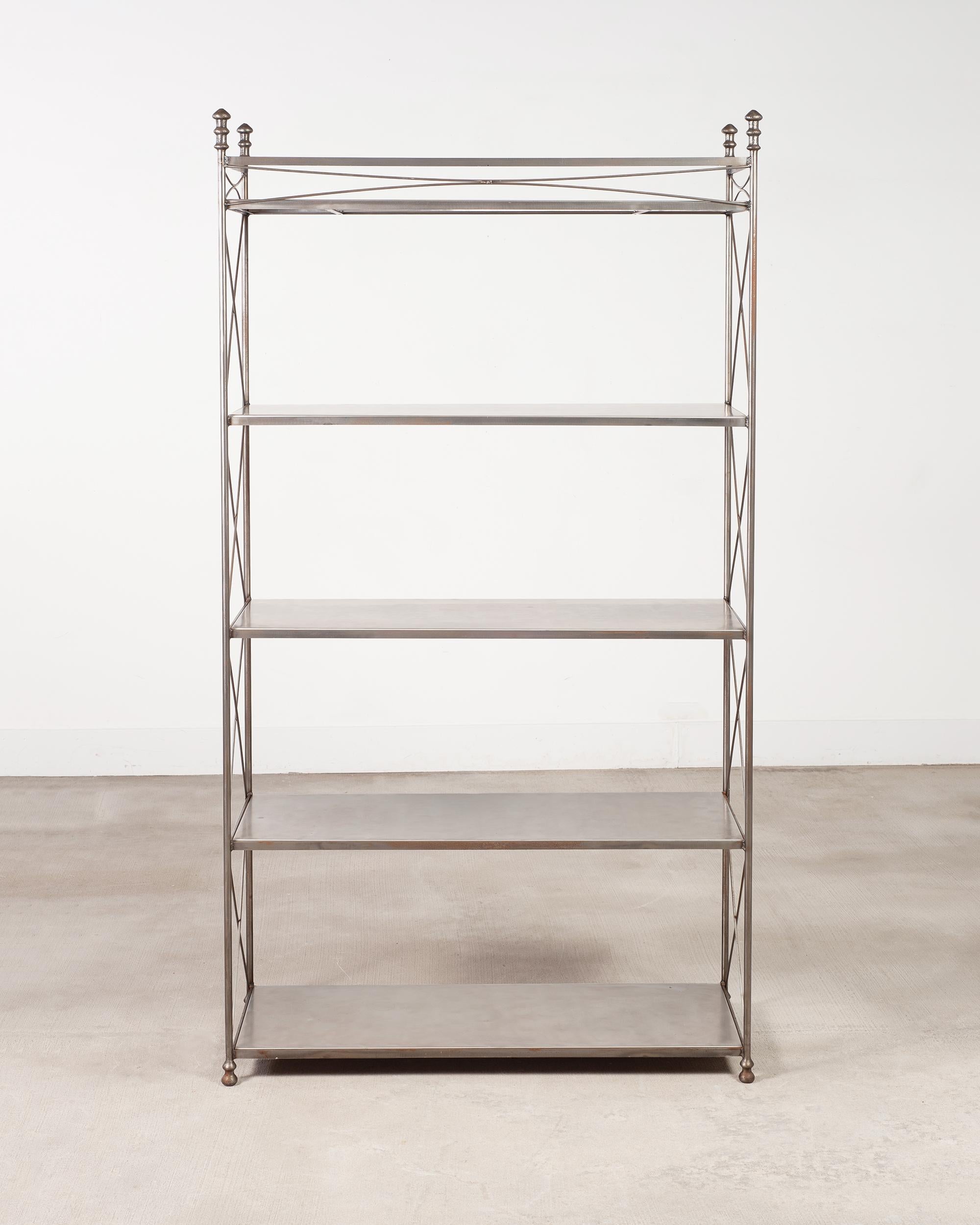 French Neoclassical Style Five Tier Steel Étagère Shelves For Sale at ...