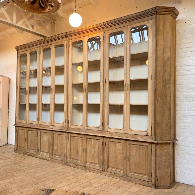 19th Monumental Oak French Bookcase at 1stDibs