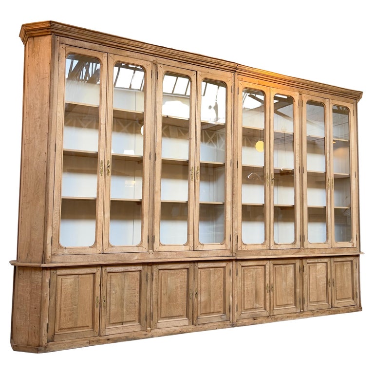 19th Monumental Oak French Bookcase at 1stDibs