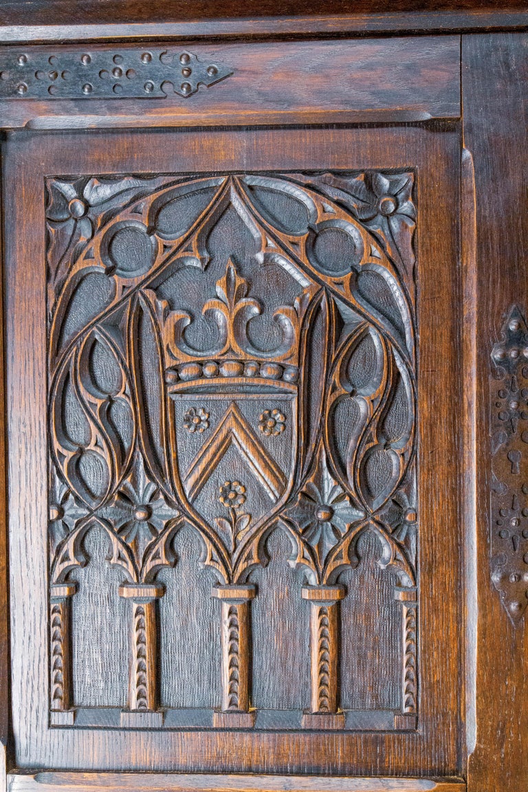 French Oak Cabinet Dressoir Buffet Gothic Revival, Late 19th Century at ...