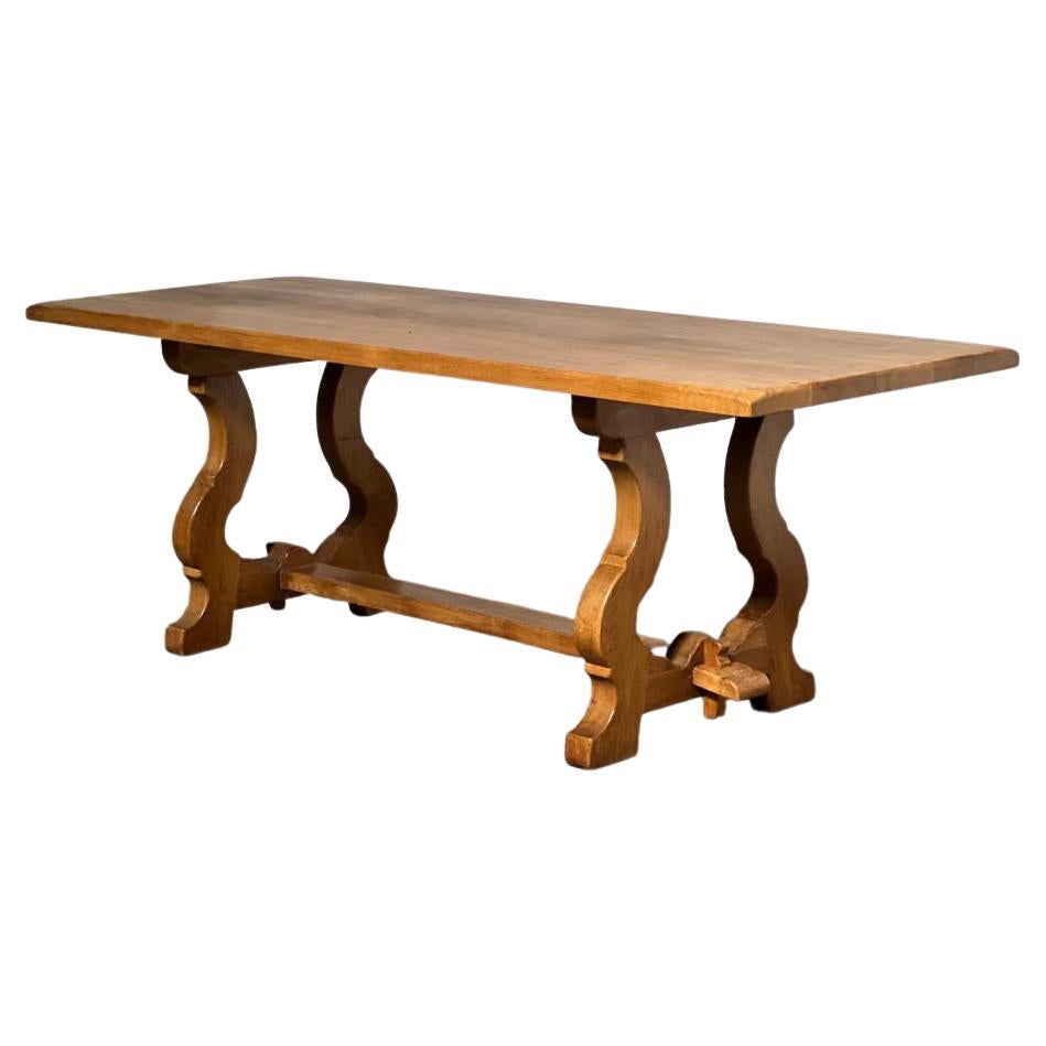 Wizened Very Large Antique Maine Farmhouse Dining Table with Original ...