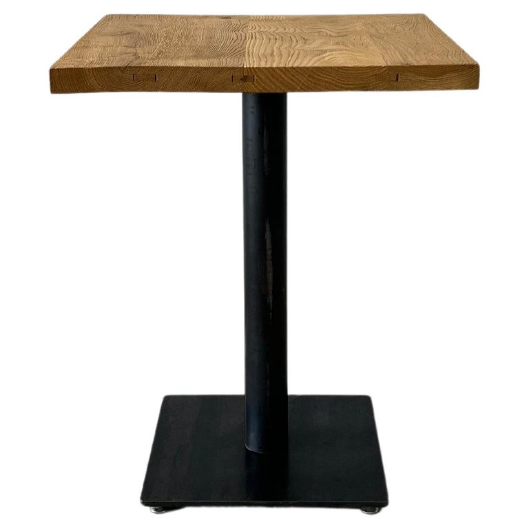 French Oak Les Arcs Style Cafe Dining Table For Sale at 1stDibs