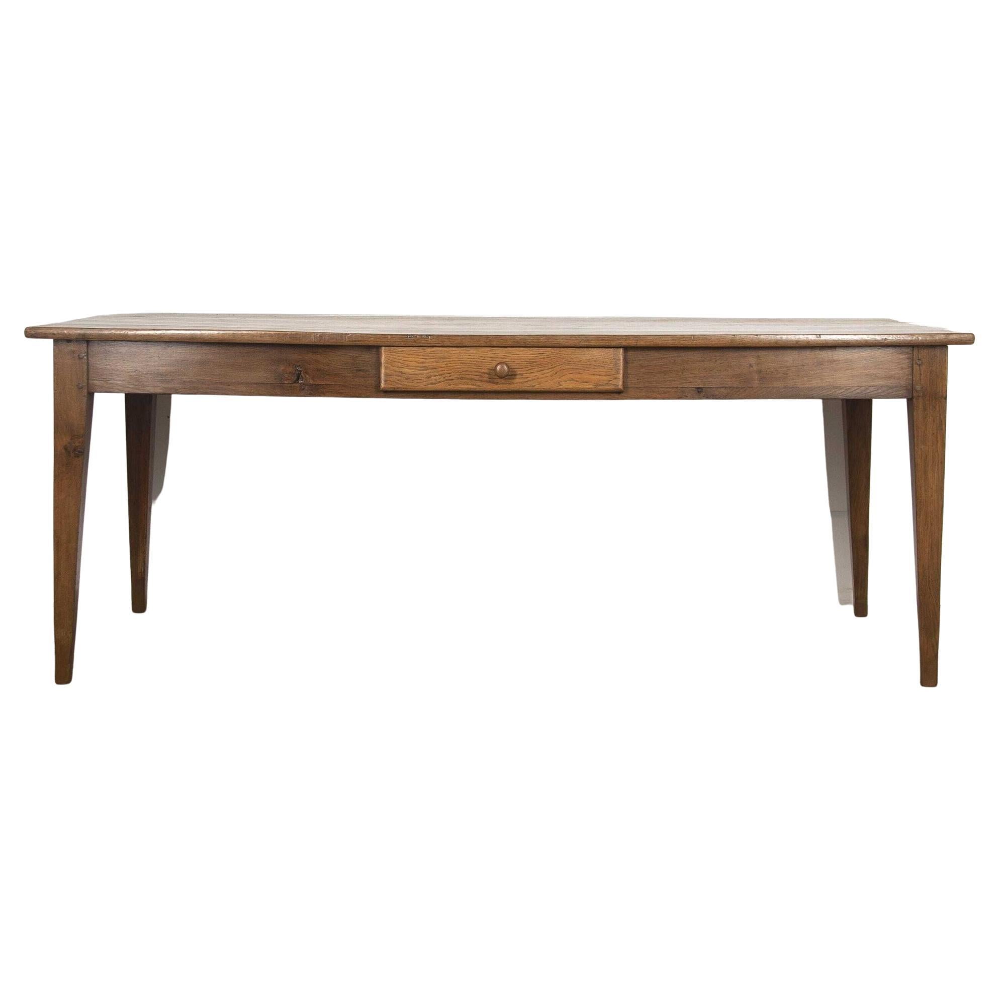Large Oak Refectory Dining Table at 1stDibs