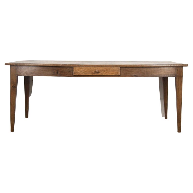 Table de réfectoire en chêne français En vente sur 1stDibs