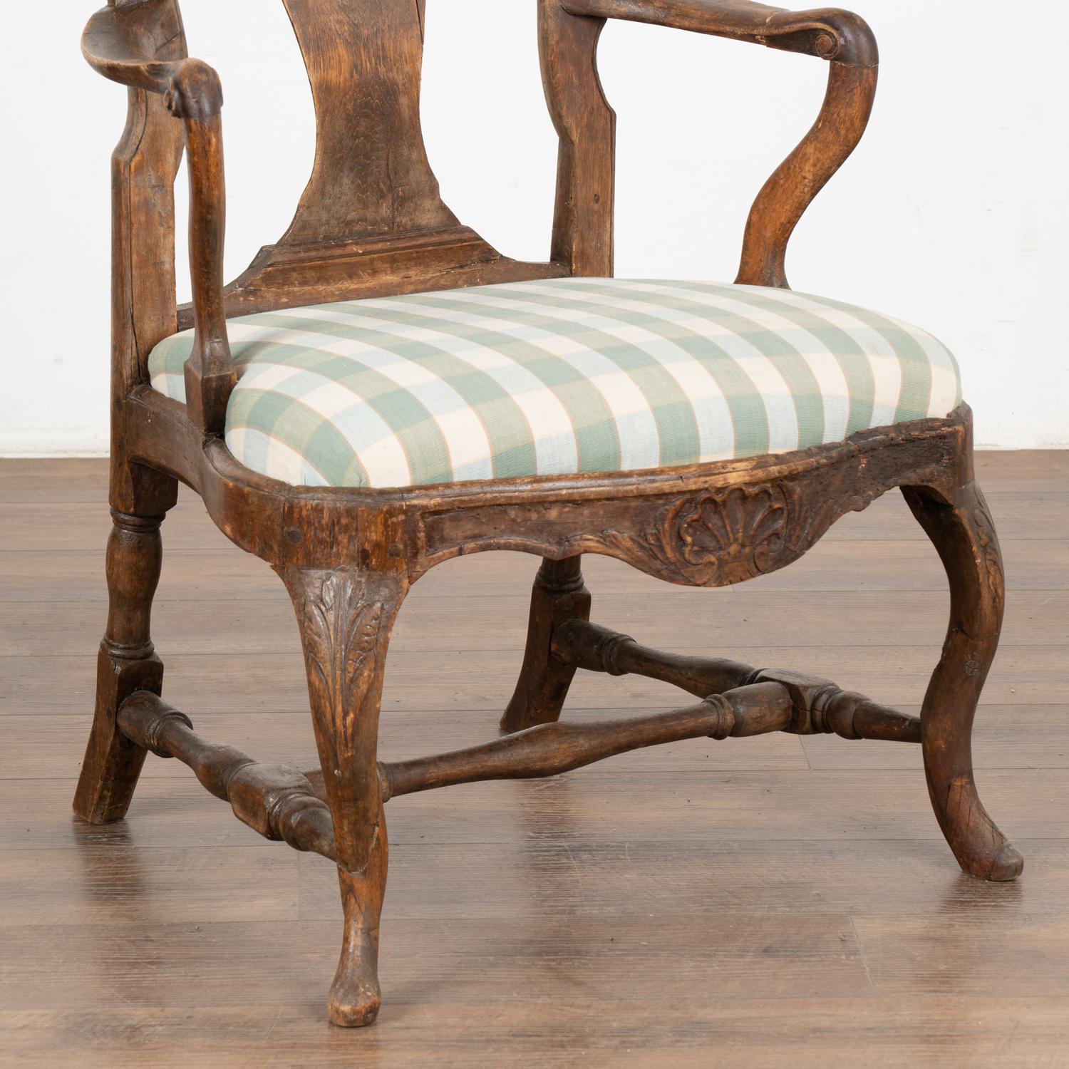 French Oak Rococo Armchair, circa 1820-40 at 1stDibs