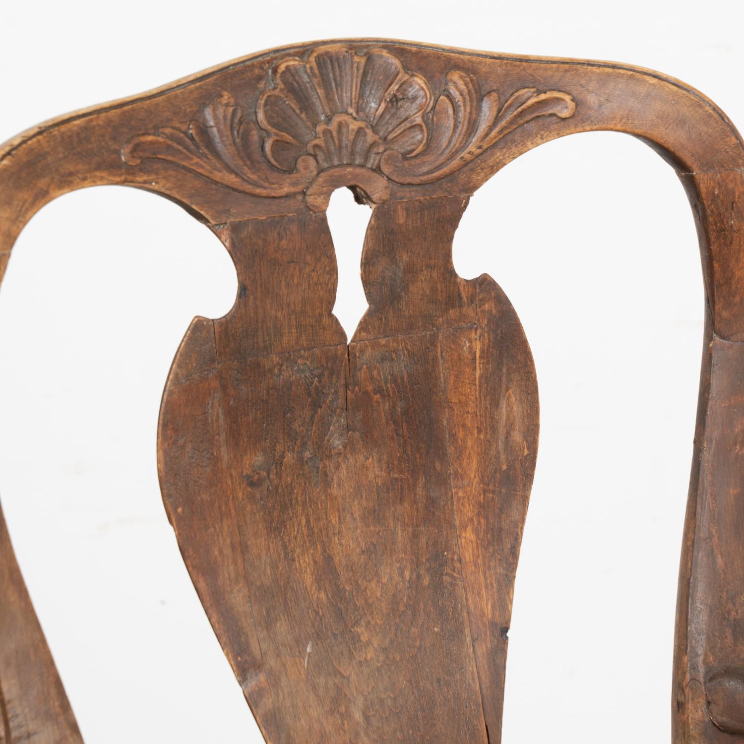 French Oak Rococo Armchair, circa 1820-40 at 1stDibs