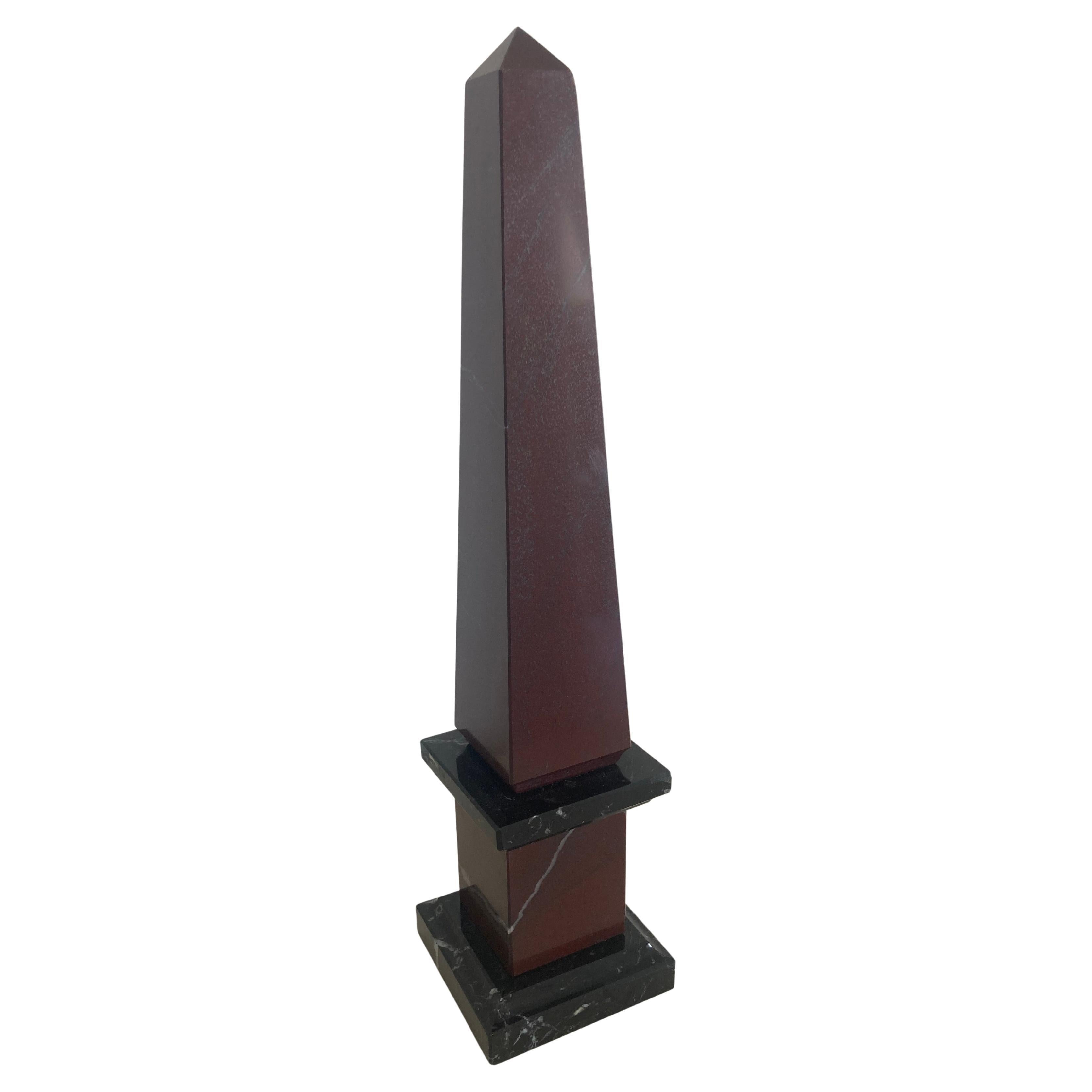 French Rose Marble Obelisks -a Pair For Sale at 1stDibs