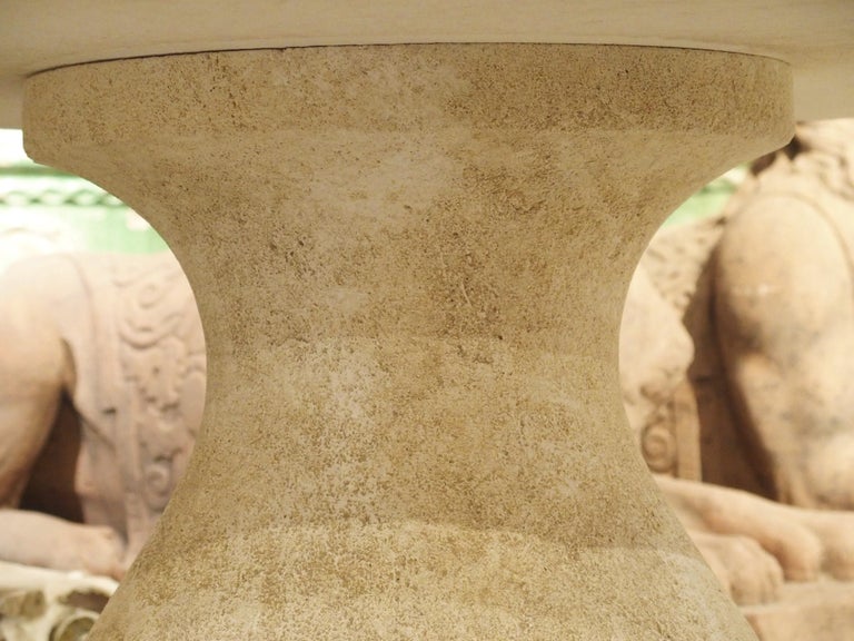 French Octagonal Center Table in Carved Limestone from Provence For ...