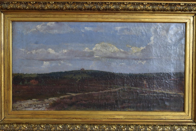 French Oil on Canvas in the Barbizon Style, Rural Pathway, 3rd Q 19th ...
