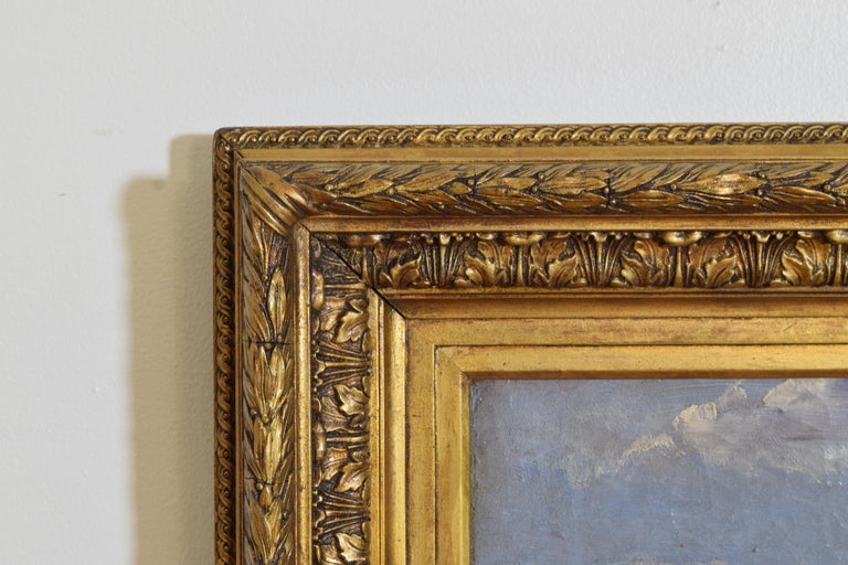 French Oil on Canvas in the Barbizon Style, Rural Pathway, 3rd Q 19th ...