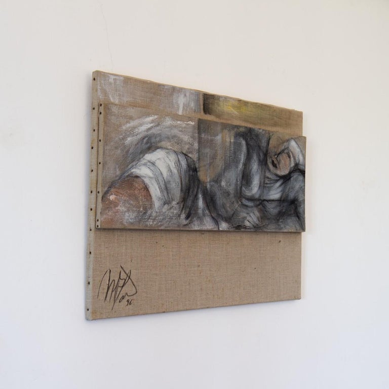 French Oil on Canvas Split Painting by Mickey Pfau, 1996 For Sale at ...