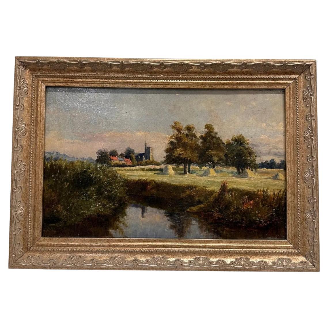 Vintage French Oil Painting For Sale at 1stDibs