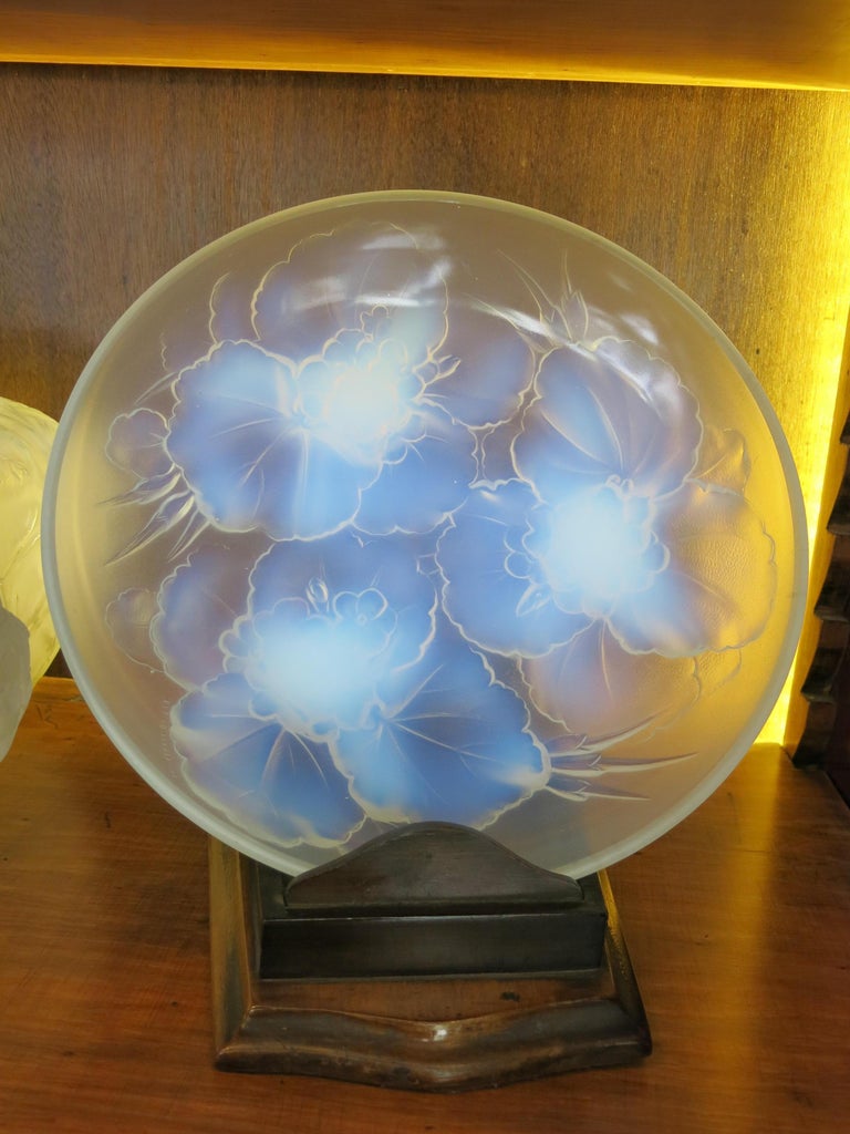 French Opalescent Glass Plate, Etling, France For Sale at 1stDibs