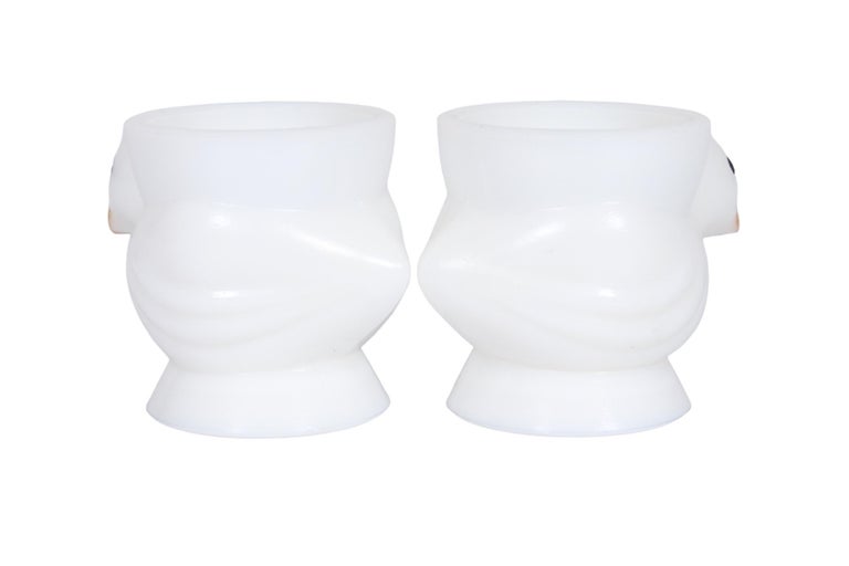 French Opalex White Chick Egg Cups For Sale at 1stDibs