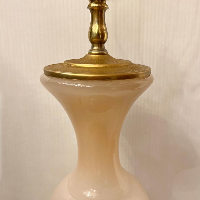 French Opaline Glass Lamp For Sale at 1stDibs