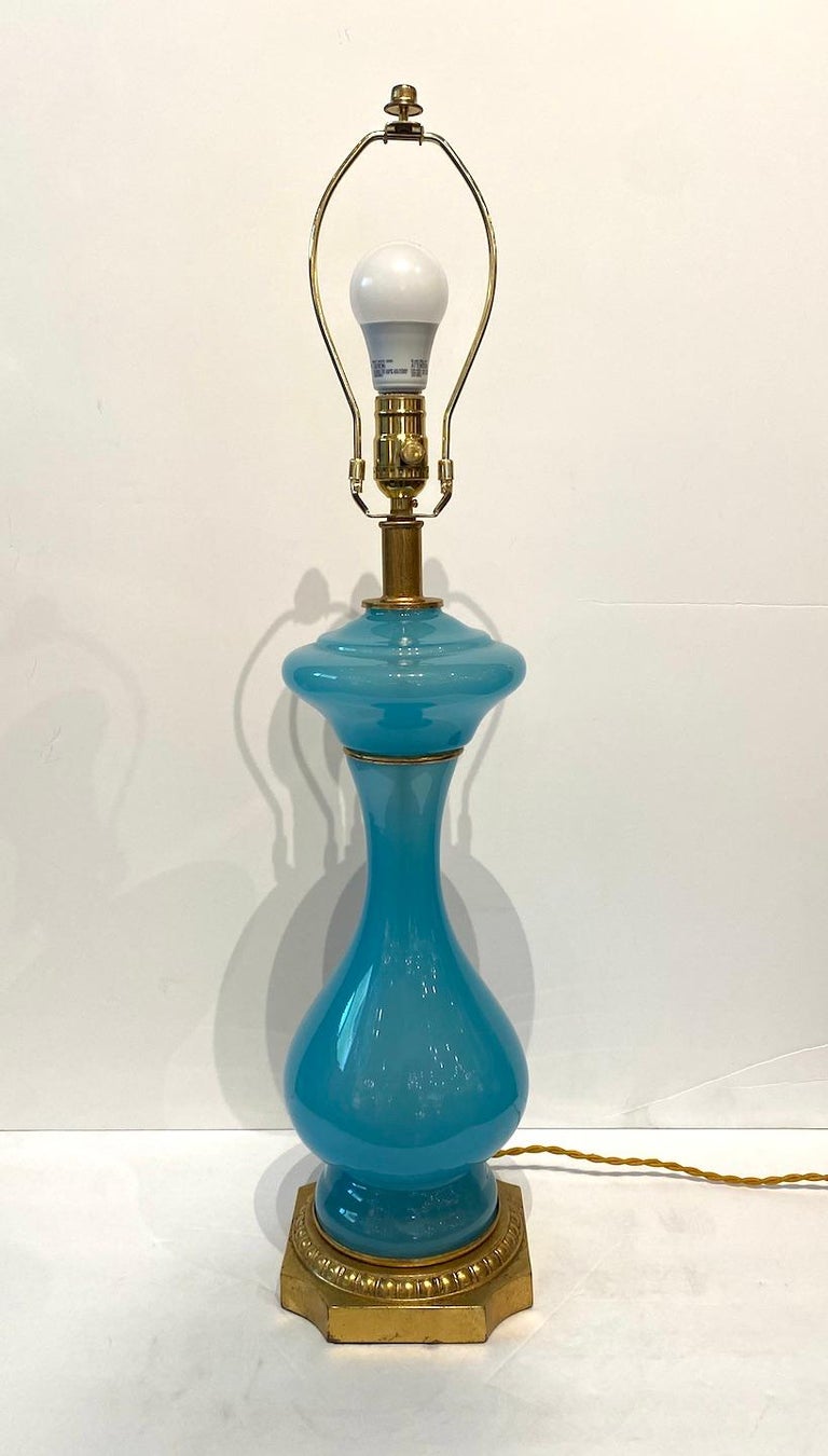 French Opaline Lamp For Sale at 1stDibs