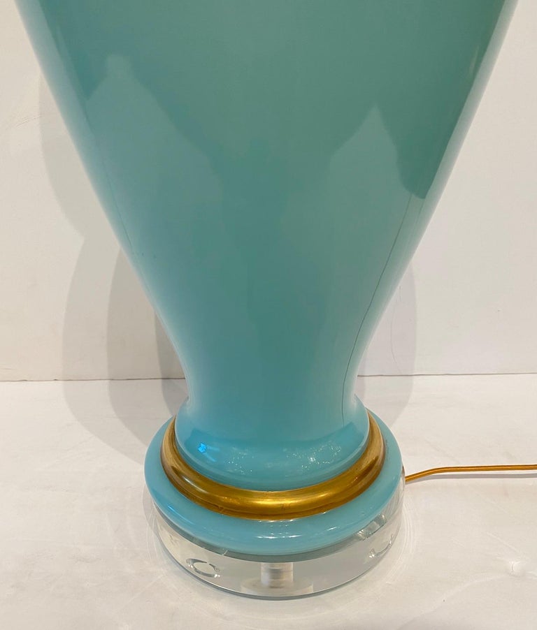 French Opaline Lamp For Sale at 1stDibs