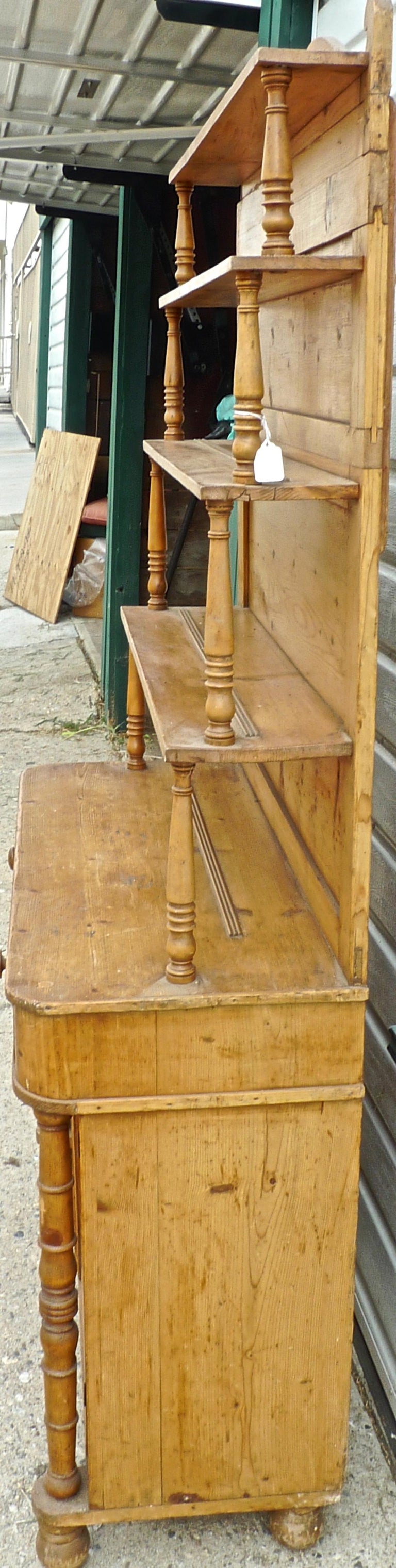 French Open Faced Country Dresser with 3 Shelves, 2 Doors and One ...