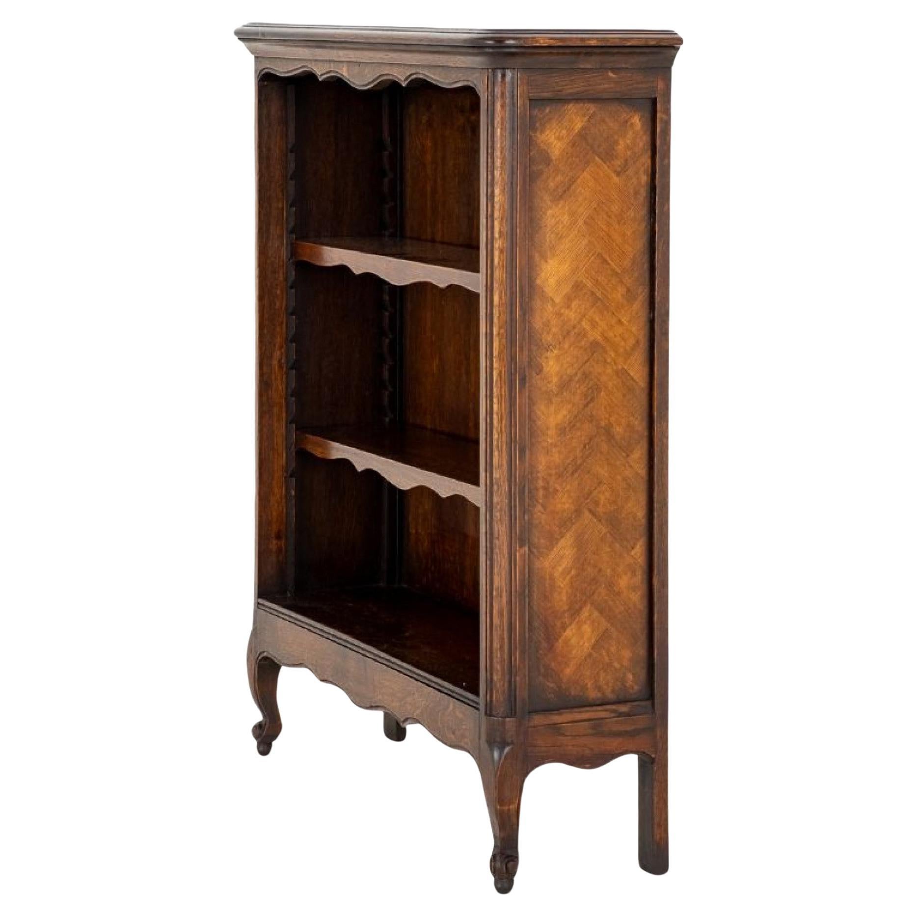 Pierre Cruège, Blackened Oak Bookcase, Ed. Formes, France, 1950 at 1stDibs