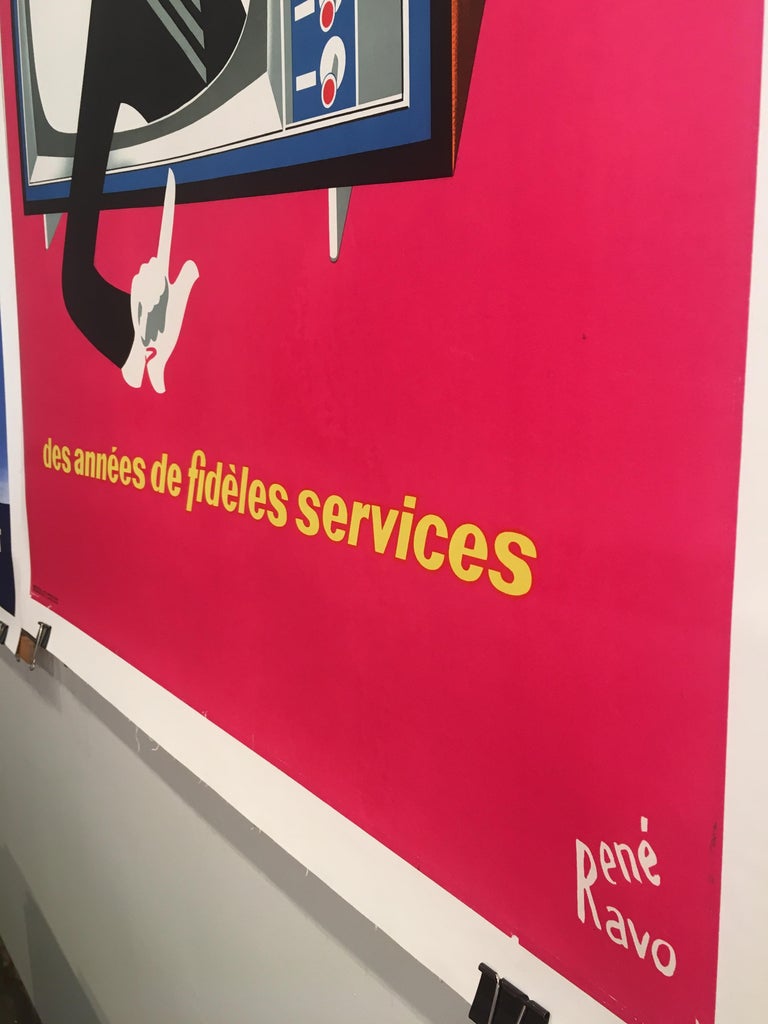 French Original Mid-Century Advertising Poster, 'Radiola' Designed by ...