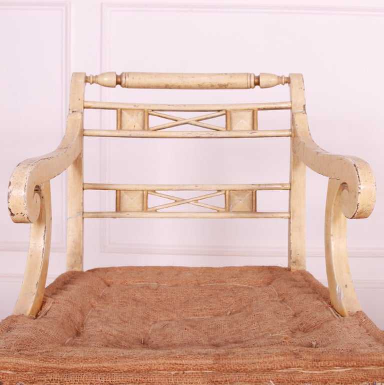 French Original Painted Desk Chair For Sale at 1stDibs