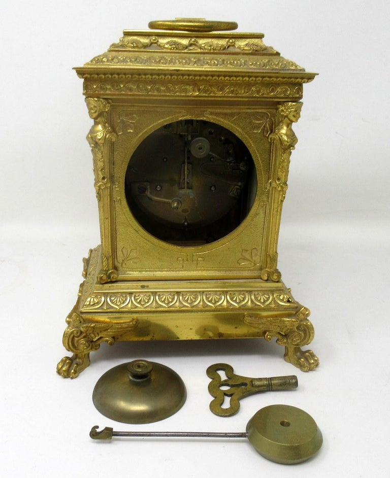 French Ormolu Bronze Sèvres Pompadour Pink Porcelain Mantle Carriage ...