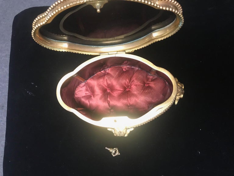 French Ormolu-Mounted Ruby Glass Box, 19th Century at 1stDibs