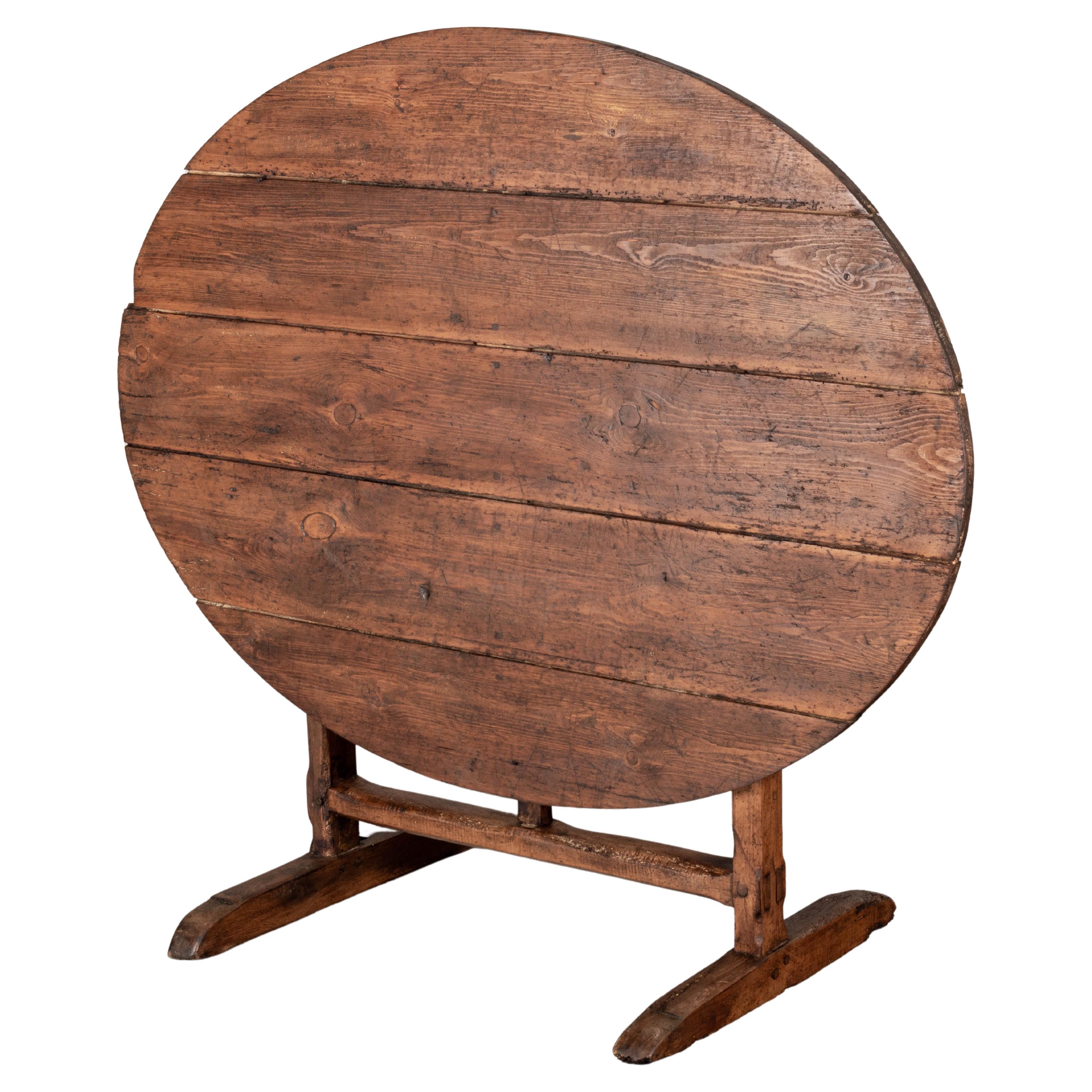 Antique Painted French Wine Tasting Table, “Grand Vins de Bordeaux” at ...