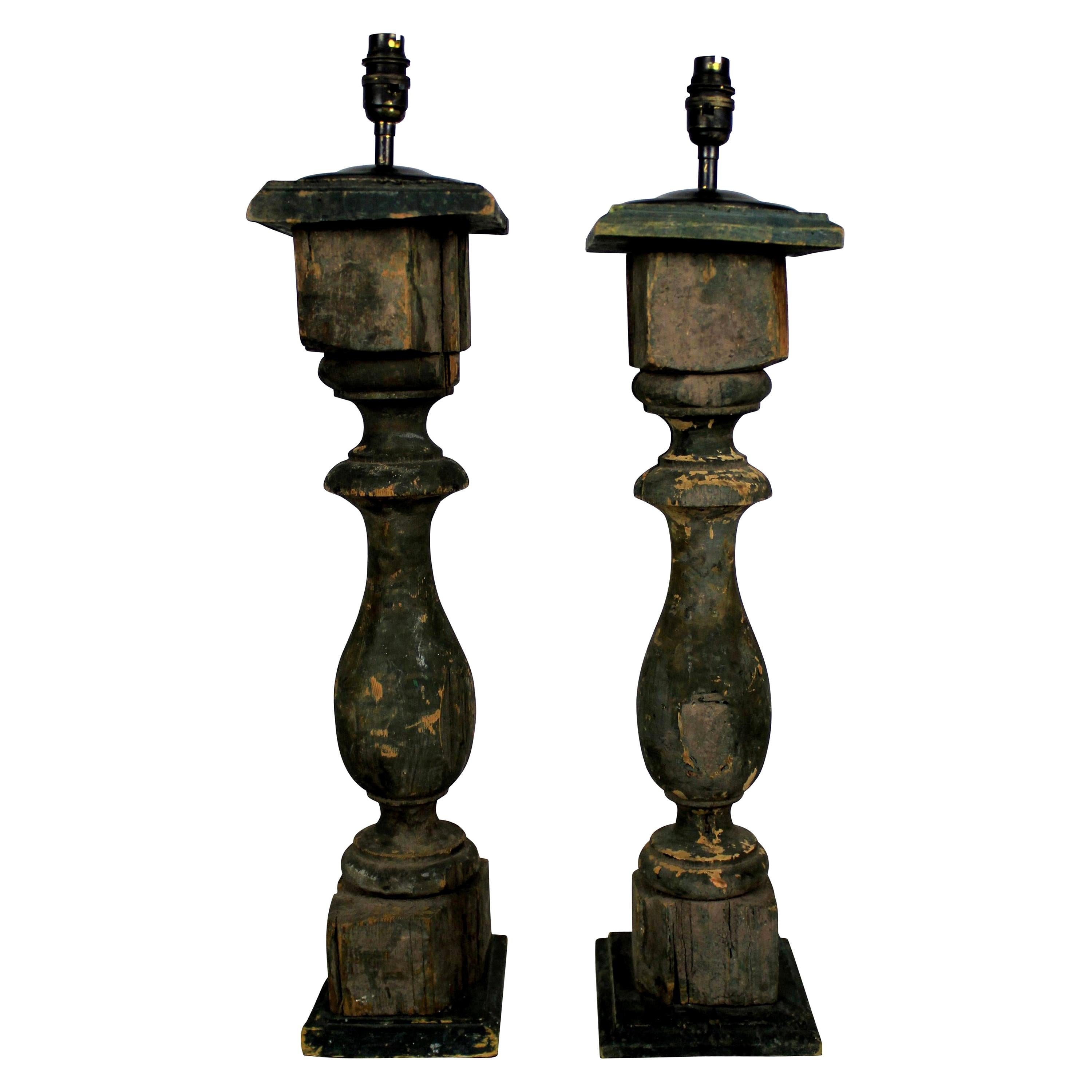 2 Elegant Pairs of Stone Balustrade Lamps at 1stdibs