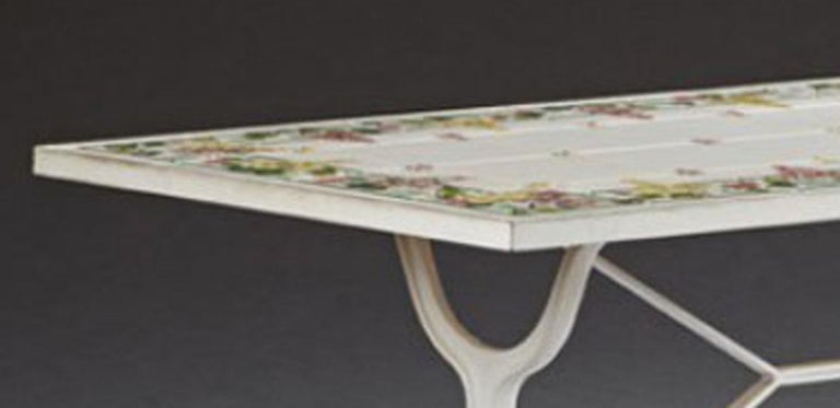 French Painted Ceramic Tile Bistro Table at 1stDibs | ceramic bistro ...