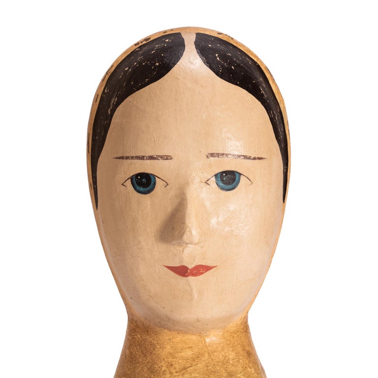 French Painted Papier Mâché Marotte at 1stDibs