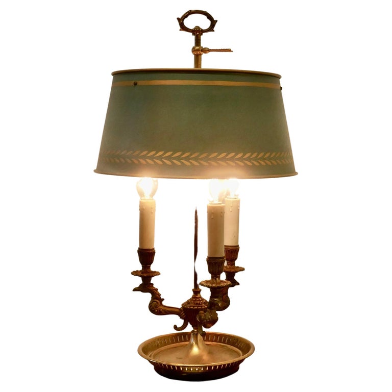 French Painted Toleware and Brass Triple Desk Lamp at 1stDibs | how to ...