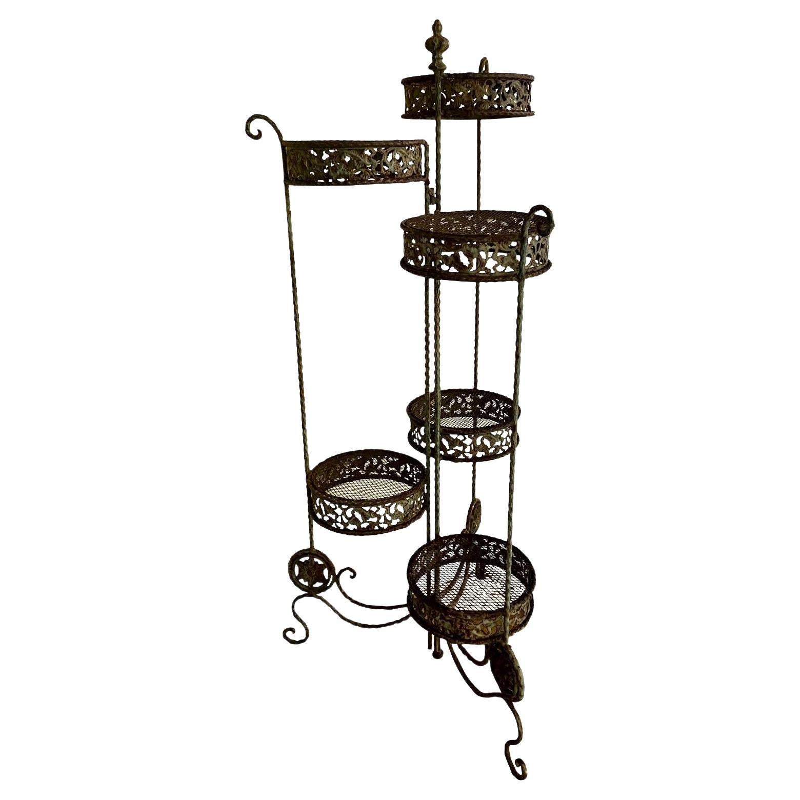 A Wrought Iron Plant Stand/ Jardiniere Victorian Period. at 1stDibs