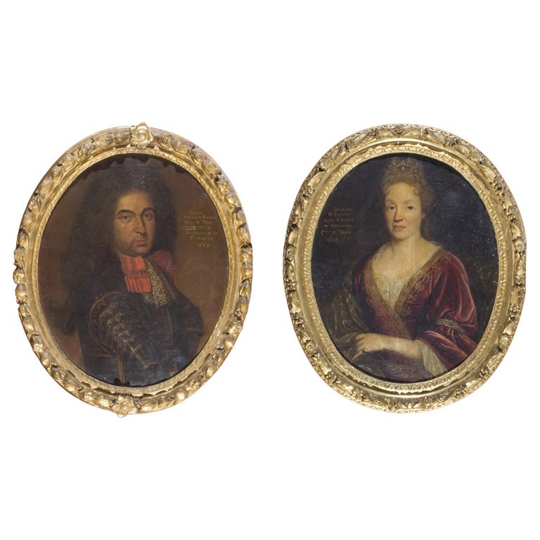 French Painter of the XVII Century Portrait of Count and Countess De ...
